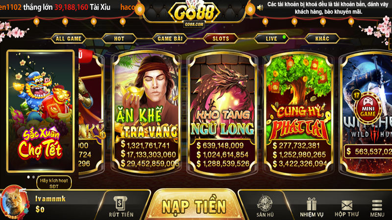 Hướng Dẫn Chi Tiết Cách Chơi Game Nổ Hũ Kho Tàng Ngũ Long Tại Go88